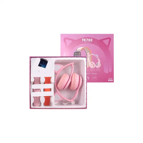 COFFRET MODIO MONTRE CONNECTÉE TK702 ULTRA 2 AVEC CASQUE + 5 SANGLES ...