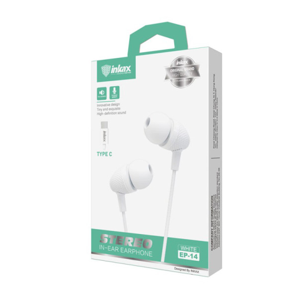 ÉCOUTEUR INKAX EP14 TYPE C - BLANC