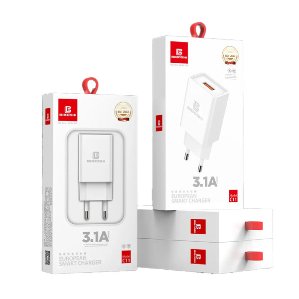 CHARGEUR TYPE C 3.1A 15W BIBOSHI C11 - BLANC