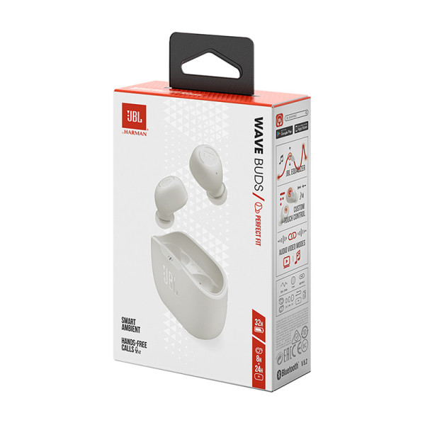 ÉCOUTEURS SANS FIL JBL WAVE BUDS - BLANC